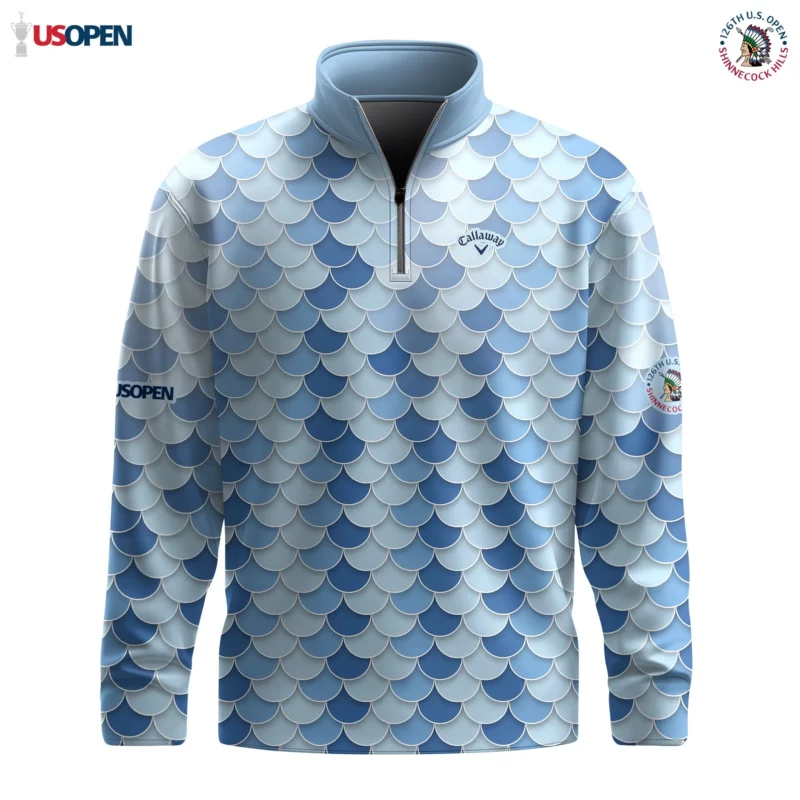 Golf 2026 Fish Scales Pattern AOP Quarter-zip Pullover LDLO19112507 ...